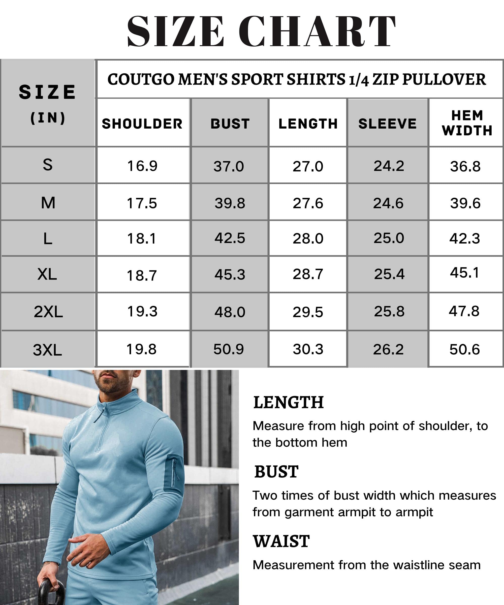 Mens Quarter Zip Athletic Pullover Long Sleeve Dry Fit Active Sports Sweatshirt Running Outdoor Shirts Dark Grey