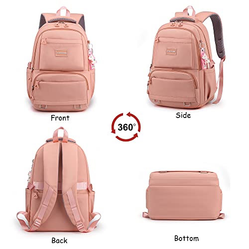 Woyiyaan Backpack for School Girls Bookbag Cute Bag College Middle High Elementary School Backpack for Teen Girls (Black)