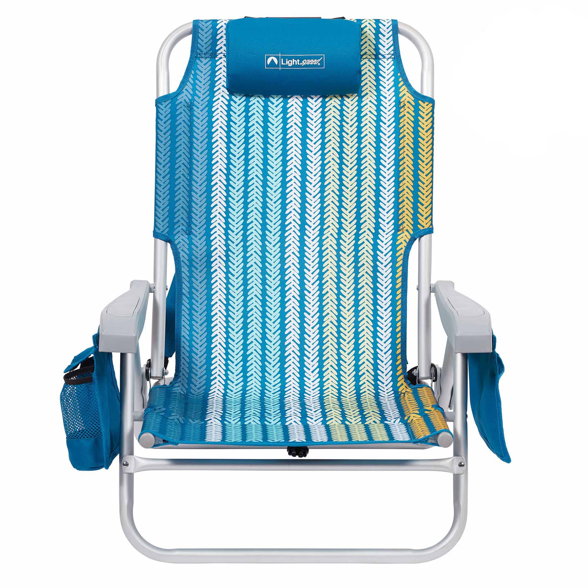 Lightspeed Outdoors ECO Ultimate Backpack Beach Chair, Portable Seating, Deep Tropics