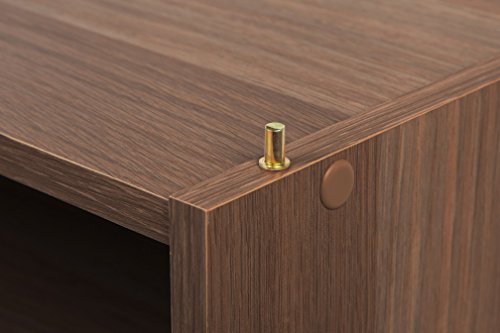 IRIS USA 3-Shelves Modular Wood Stacking Storage Box, for Office Closet and Nightstand, Easy Assembly, Customizable, Stacking Storage Boxes, Walnut