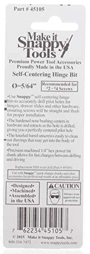 Snappy Tools Self-Centering 5/64" Drill Bit Guide