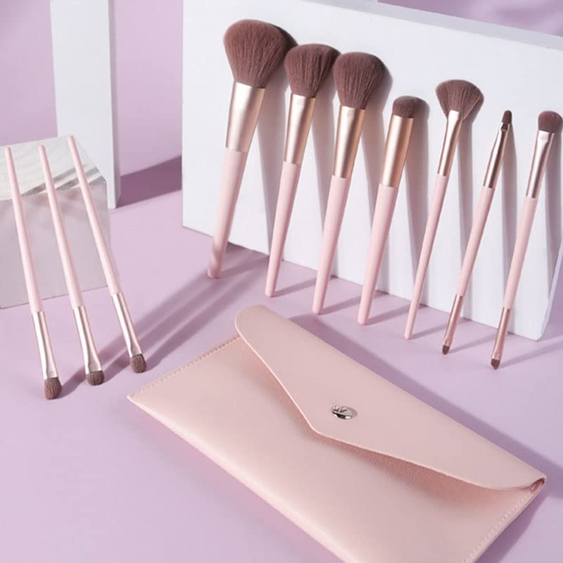 TREXD Set Of 10 Makeup Brushes Portable Makeup Tools Lip Brush Concealer Brush Eye Shadow Brush