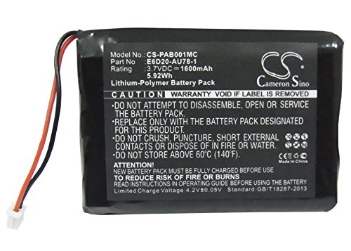 HLILY Replacement for Battery Panasonic E6D20-AU78-1 Arbitator Body Worn Mics 3.7V/1600mAh