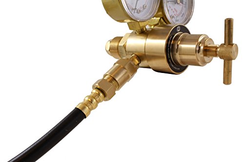 Industrial Argon Regulator/Flowmeter Gauges for MIG and TIG Welders + 5 Feet Hose - SÜA