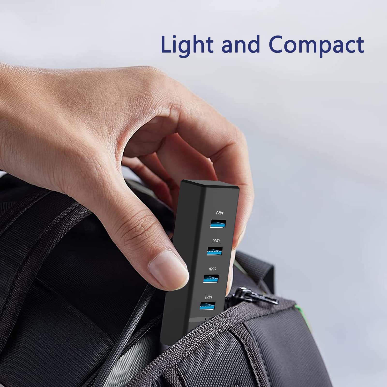 TRIATOM USB 3.0 Hub, 4-Port Ultra Slim USB Splitter for Laptop, Desktop PC, MacBook, Surface Pro