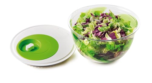 Snips Spin, Drain & Serve Salad Spinner 5 Quart, Green