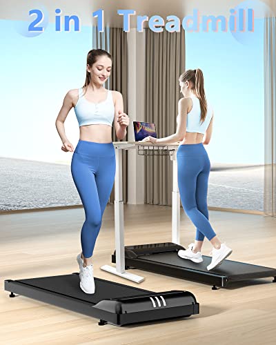 Walking Pad Under Desk Treadmill,Portable 2 in 1 Desk Treadmill for Home,Quiet Mini Walking Pad for Work from Home with Remote Control(ππ’ππππ’π¦π πππ«π«ππ§ππ²)