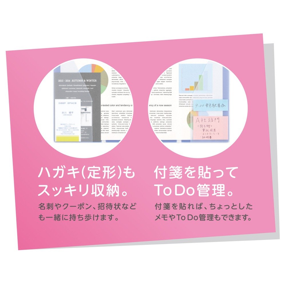 King Jim A4 Size Tri-fold Binding holder "Oletta" (Japan Import) (Clear blue)