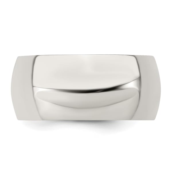 IceCarats 925 Sterling Silver 9mm Half Round Plain Classic Wedding Band Ring Size 9