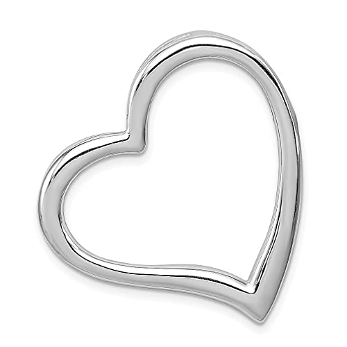 IceCarats 925 Sterling Silver Heart Love Slide Necklace Charm Pendant Only
