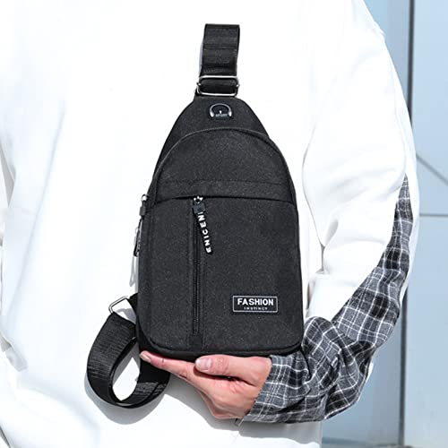 Viadha Crossbody Sling Bag Men Women Sling Backpack Bag Multipurpose Small Sling Crossbody Chest Shoulder Bag (#01 Black)