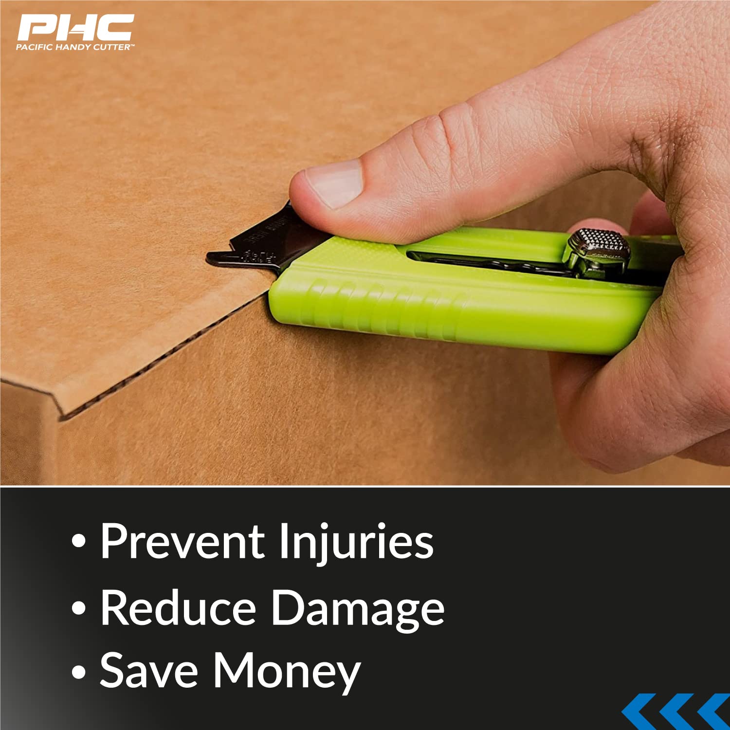 Pacific Handy Cutter S5 Safety Cutter Bundle for Right and Left Handed Users | Film Cutter, Tape Splitter, Utility Knife