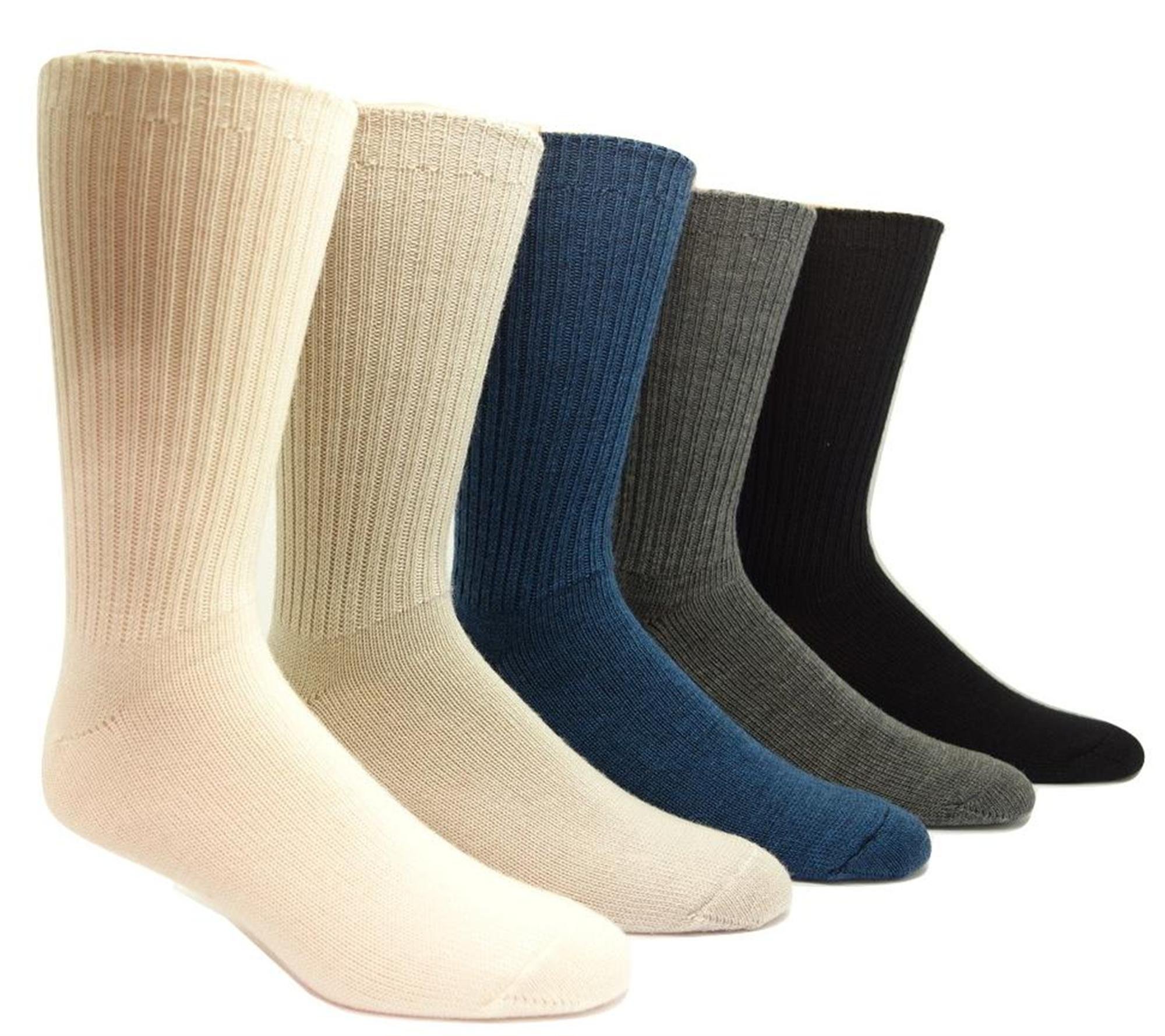 J.B. Field’s 96% Merino Wool Breathable Wrinkle Resistant Non-binding Casual Sock, 3 Pack (Medium (5-9 Shoe), Natural)