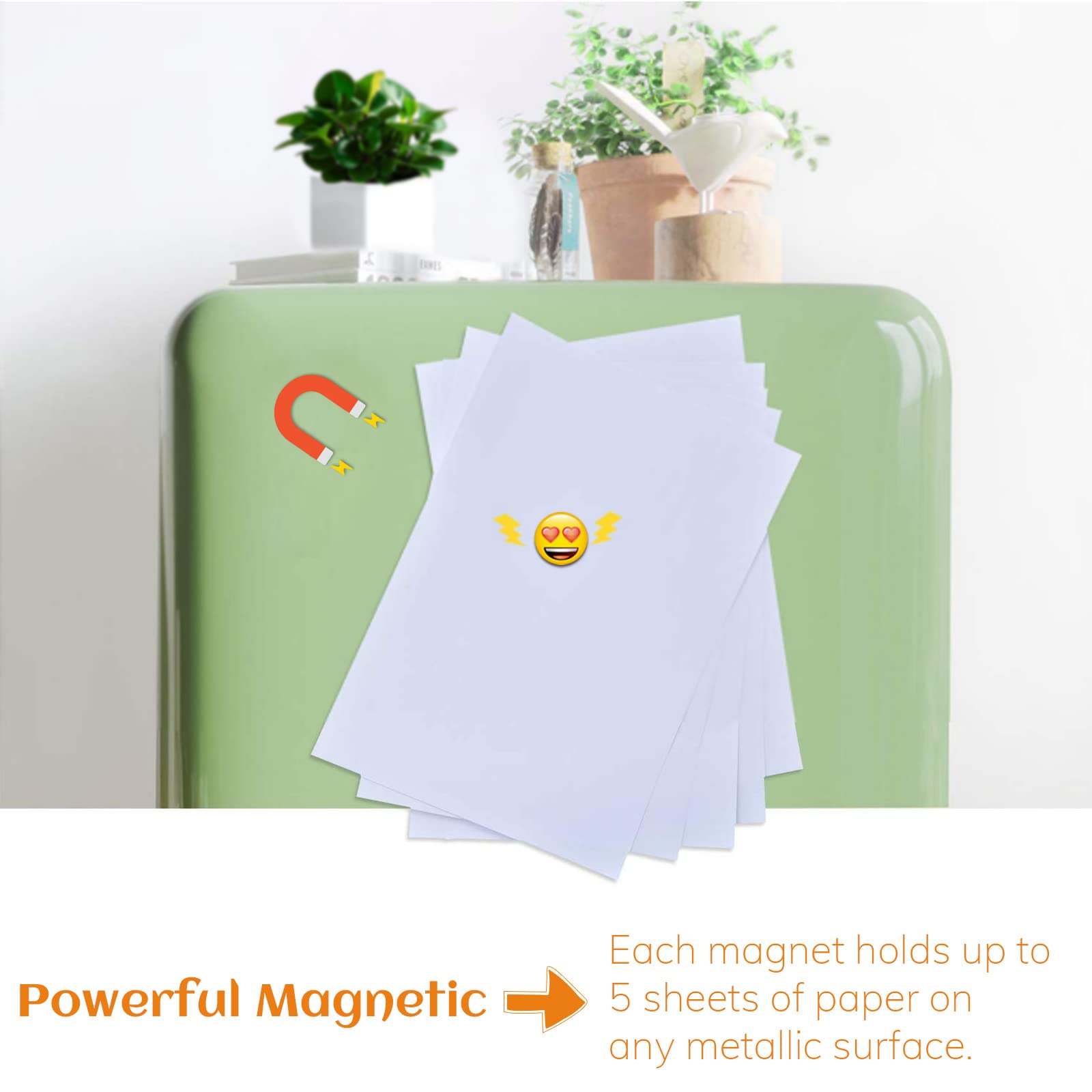 MORCART 54PCS Fridge Magnets, Cute Emoji Locker Magnets, Decorative Refrigerator Magnetic Board Cabinets Classroom Office Cubicle School Funny Smiley Gifts for Adults (3cm)