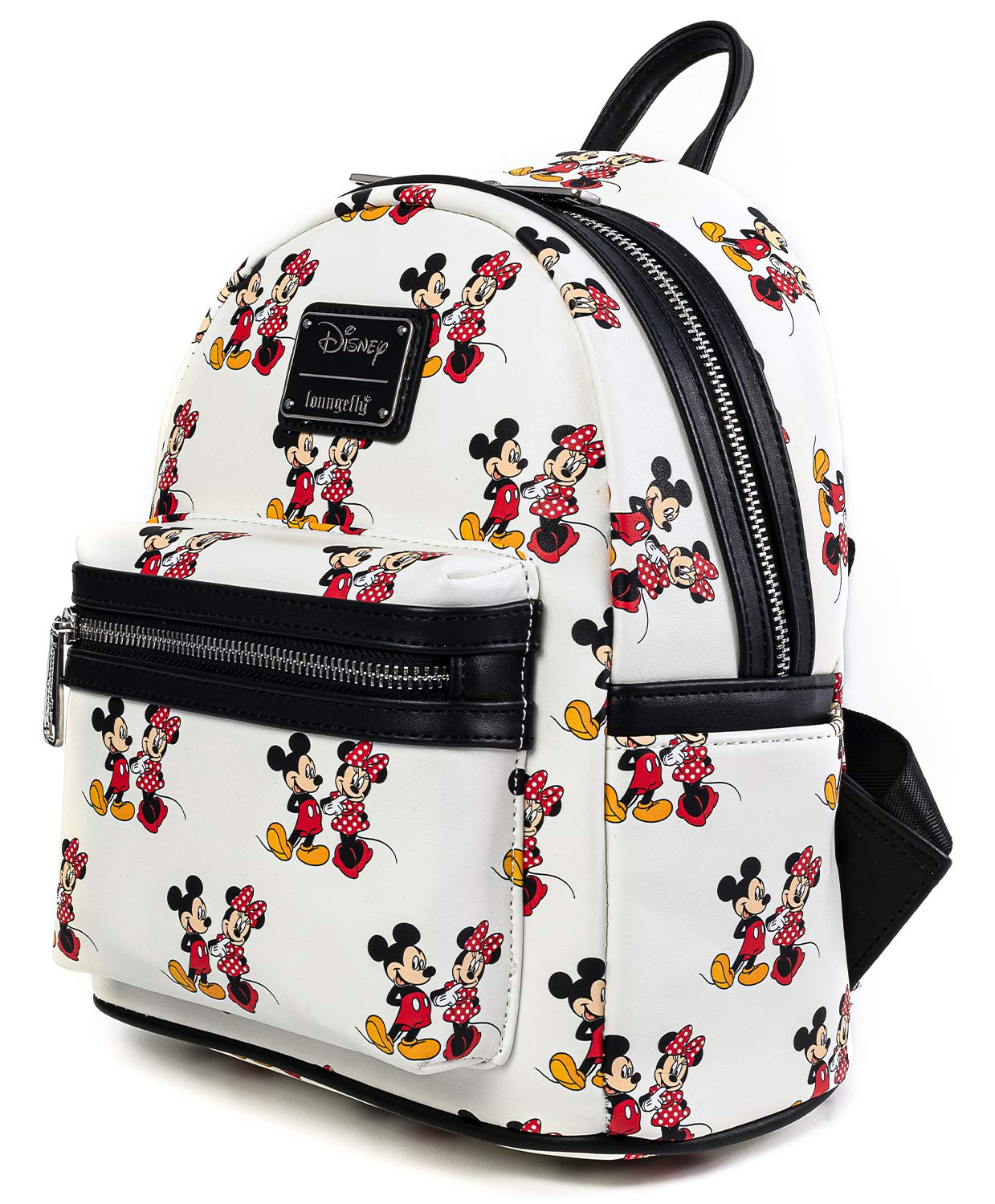 Loungefly Disney Mickey and Minnie Mouse AOP Womens Double Strap Shoulder Bag Purse