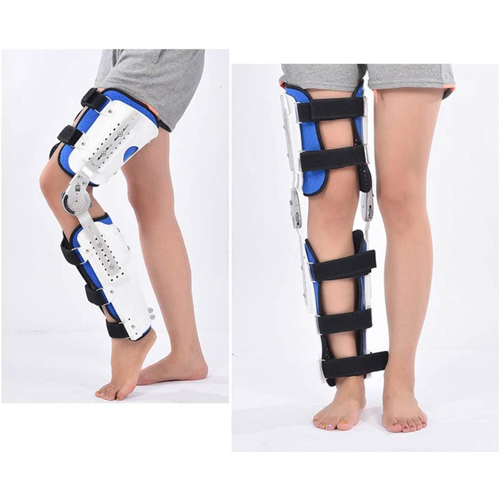 LJXX Brace Knee Immobilizer, Hinged Knee Brace, Adjustable Recovery Support for Orthopedic Rehab Knee Support for Arthritis, Swollen, Tendon, Ligament and Meniscus Injuries