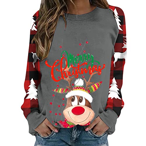 Pullovers For Women Casual Plain Fashion Hoodies Oversized Long Sleeve Tees Lightweight T Shirt Hoodies Fall Sweatshirt Grey