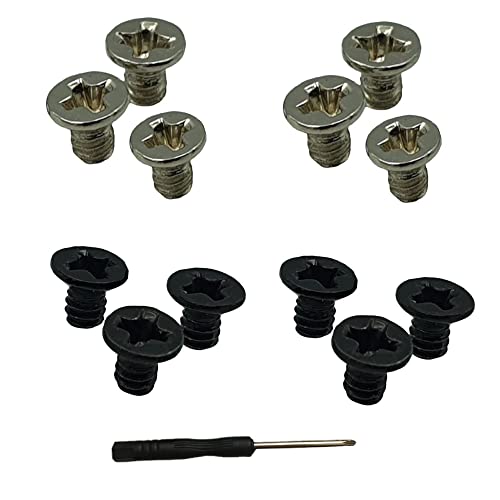 Solo3 Screws Replacement for Beats Solo 3 Screws, Beats Solo 2 Screws, Beats Headband Screws Repair Kit+Screwdriver (6pcs Silver+6pcs Black)
