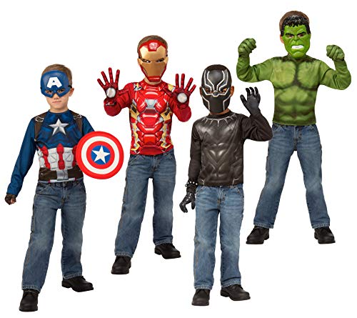 Imagine by Rubie's Marvel Avengers Play Trunk with Iron Man, Captain America, Hulk, Black Panther Costumes/Role Play * Amazon Exclusive , Multi-color