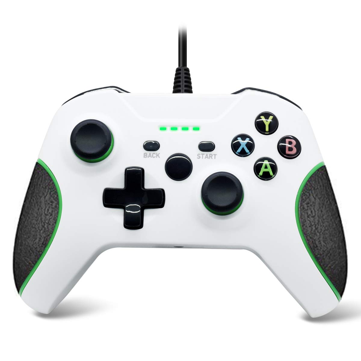 JDROAD Cable Controller for Xbox one,Wired Game Controller for Xbox one, USB Gamepad Game Controller, Suitable for Xbox one, Xbox one X, Xbox one s, Xbox one Elite, PC windows10 (White)
