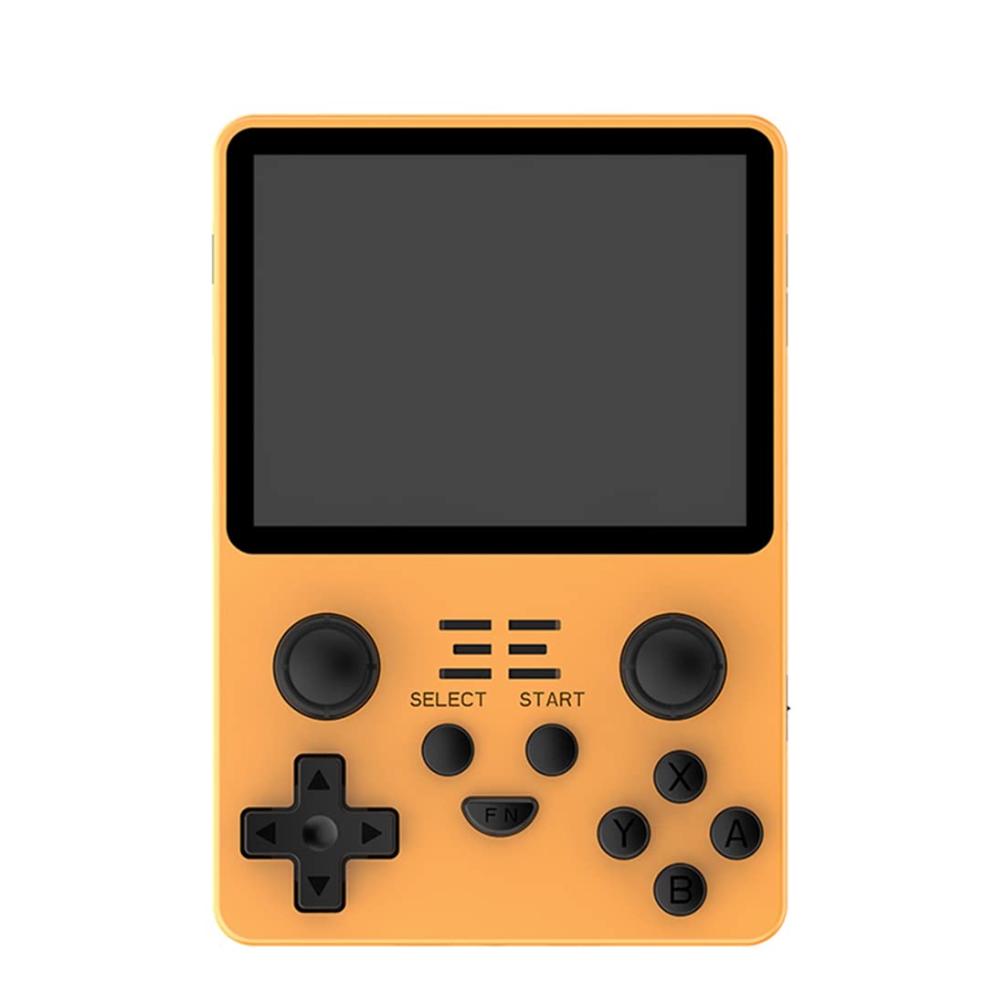 Powkiddy RGB20S Handheld Game Console with 15000 Classic Games, 3.5 Inch IPS Screen Open Source Linux System, Portable Mini Retro Arcade Game Console, 16G+64G, 3500mAh, Yellow