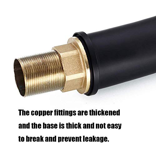 ShiSyan Y-LKUN Faucet Pretty Full Copper Waterfall Wash Basin Counter Basin Bathroom Cabinet Bathroom Faucet Single Hole Faucet Nordic Black Paint Durable