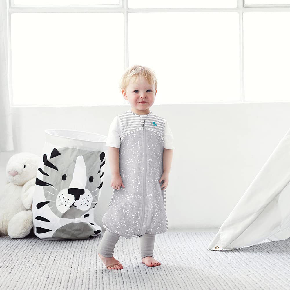 Love To Dream Sleep Suit 0.2 TOG, Gray Dots, 12-24 Months, 100% Cotton Nuzzlin Fabric Ideal for Warmer Temperatures, Eliminates Need for Loose Blankets