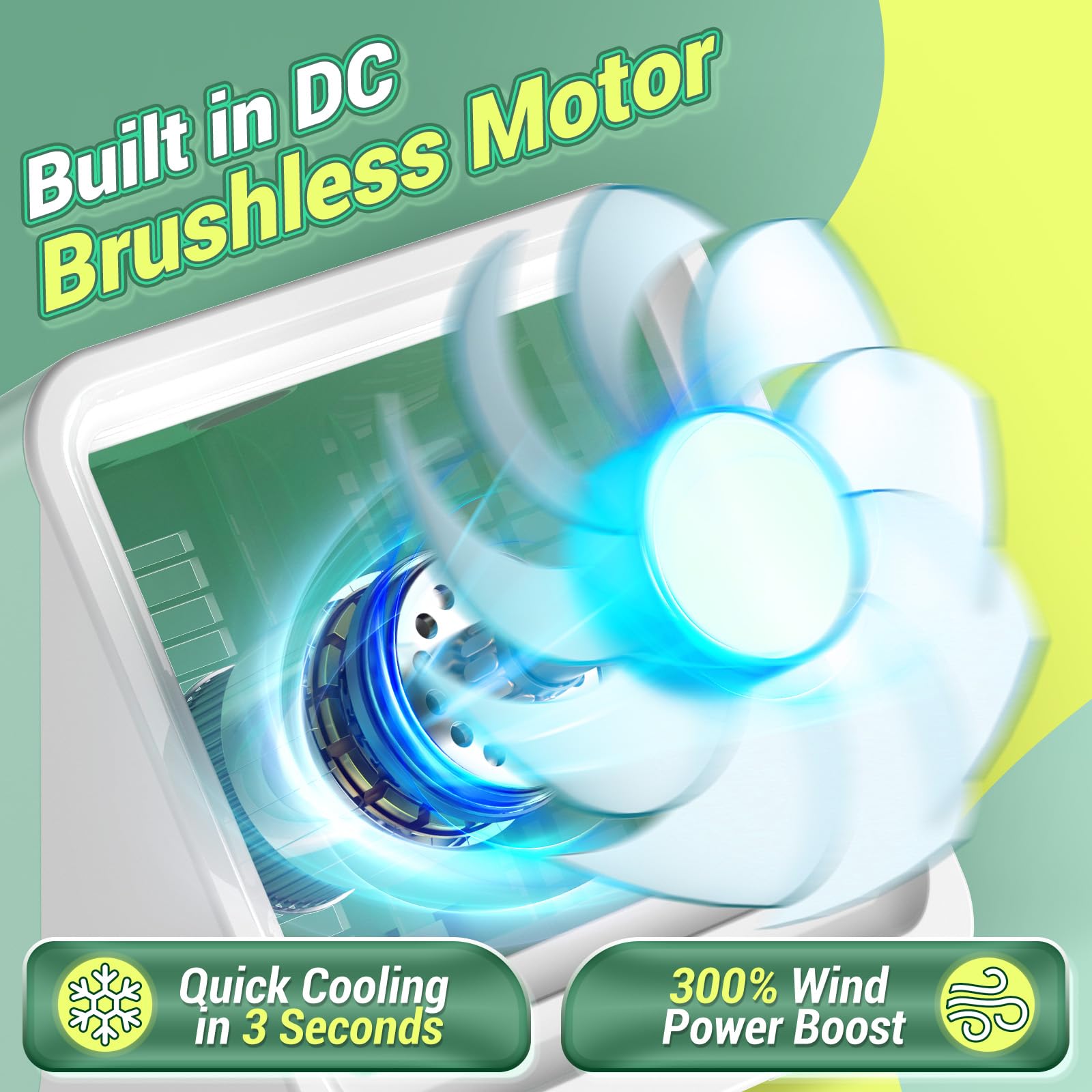 Portable Air Conditioners, 3-Speed Personal Air Conditioner, 500ml Tank AC Unit Cooling Fan,USB Air Cooler 7-Color NightLight,Quiet Mini Air Conditioner Humidifier with Handle for OfficeCarCampingTent