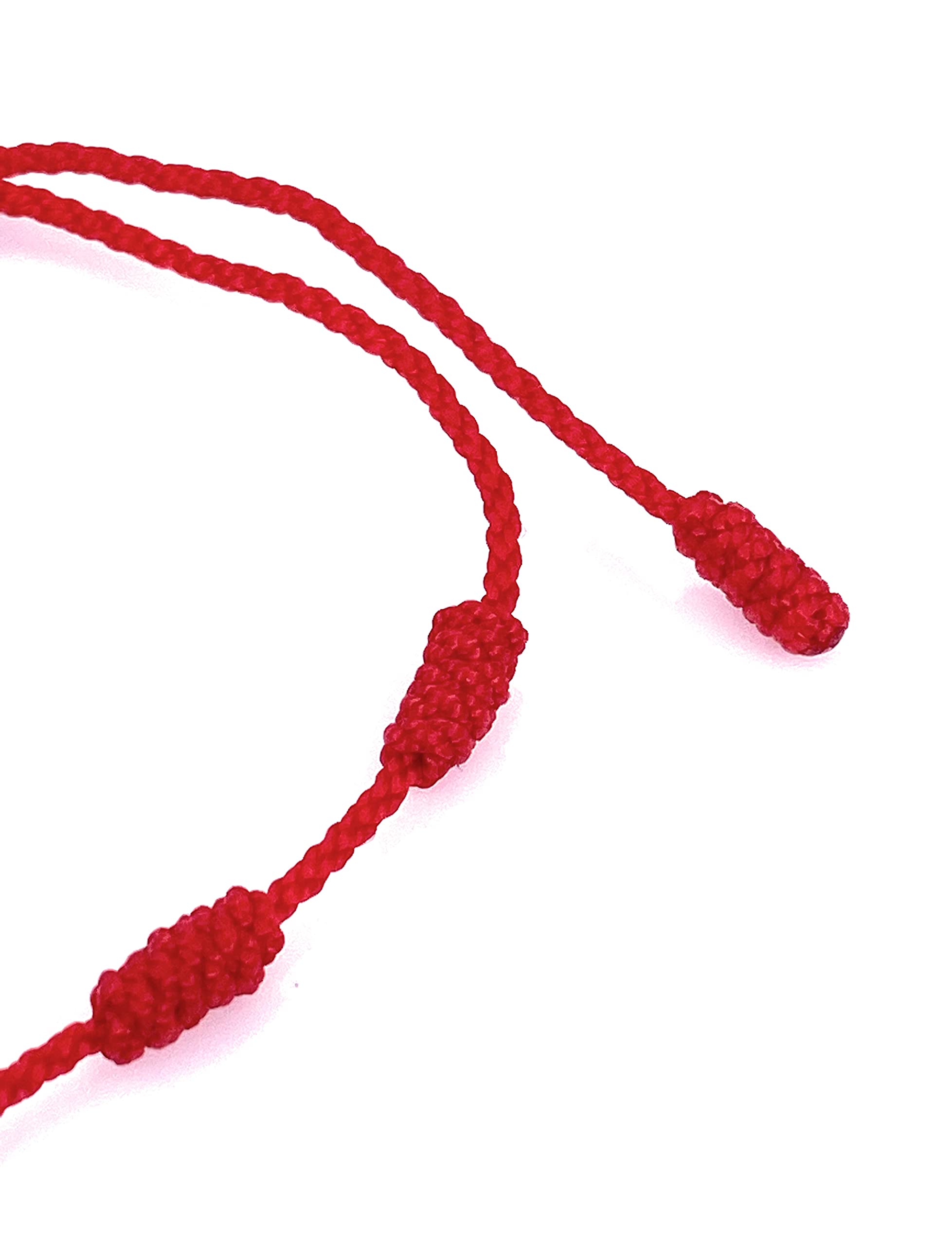 LESLIE BOULES Red Thread Saint Benedict Bracelet Blue Evil Eye & Genuine Azabache Stone Pendants Handmade Jewelry