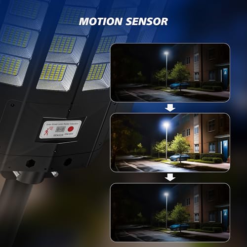 WYWNA 2PACKS 5200W Solar Street Lights Outdoor and 4PACKS Solar Lights Outdoor Waterproof
