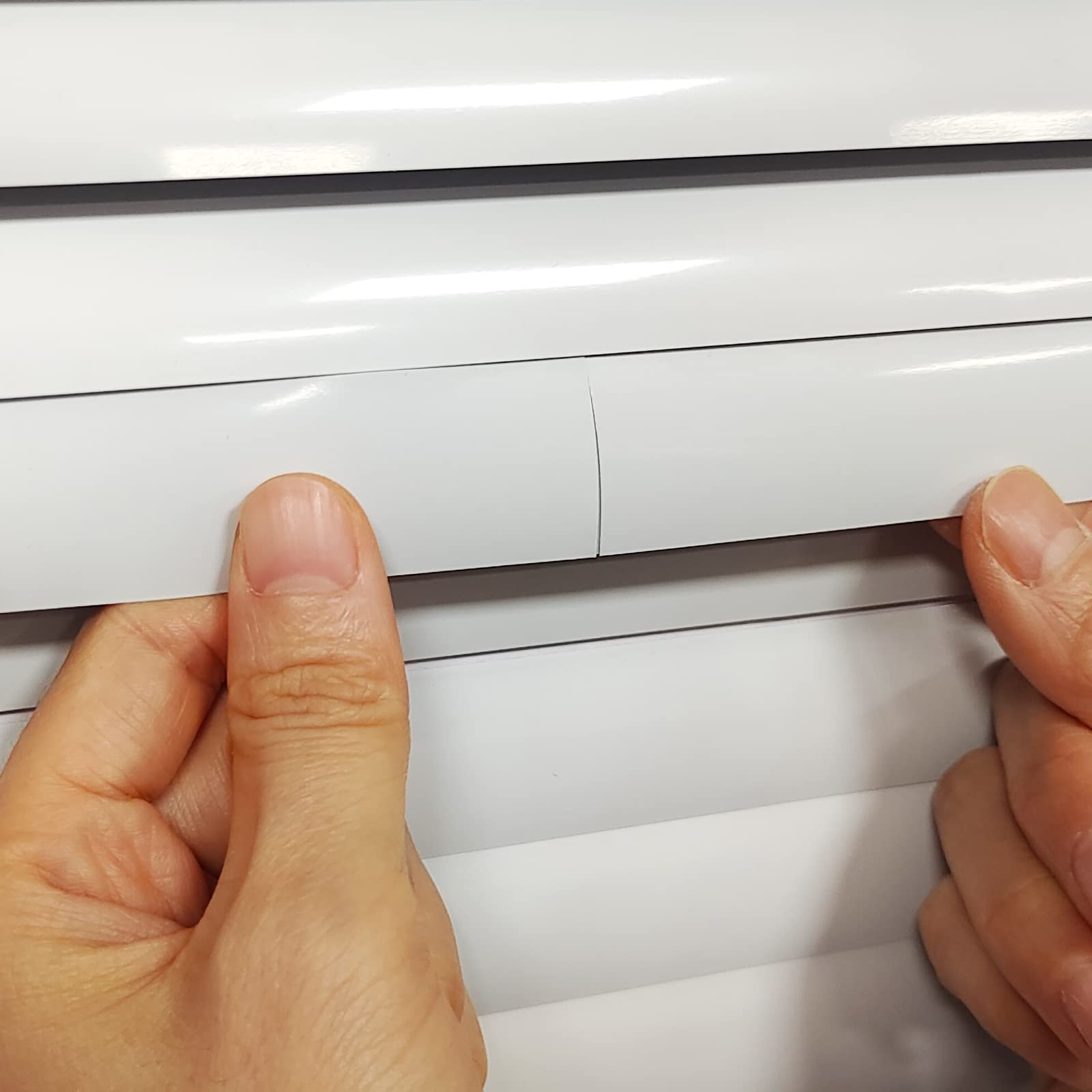 Kowibcl 6 Sets Horizontal Blinds Replacement Slats, White Horizontal Blind Repair Tabs, White Blind Fixers for Horizontal Blinds Replacement Slats & Parts(1" W x 3" L),White, not transparent