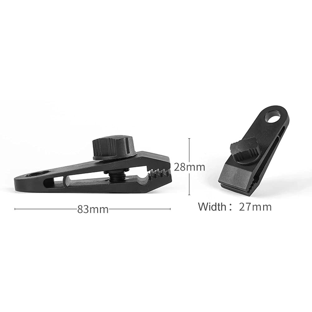 LMMDDP 20Pcs Tent Clip Adjustable Nylon Heavy Duty Windproof Awning Clamp Outdoor Camping Fixed Tent Clip Jaw Grip Trap
