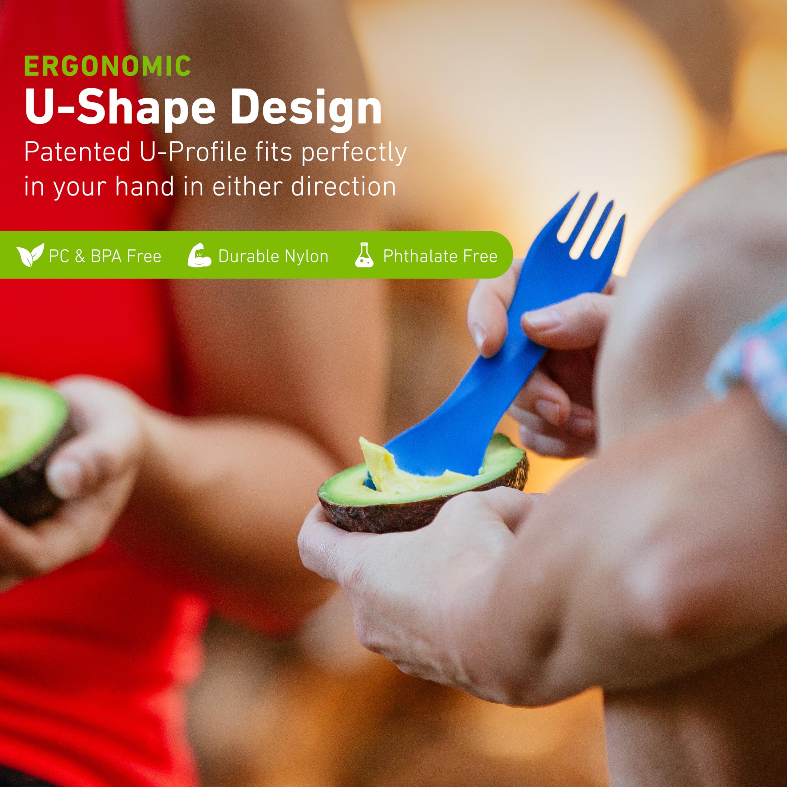 humangear GoBites Uno | Travel & Camping Utensils | Portable & Convertible Dining Ware | Multi-Functional Spork, Pink