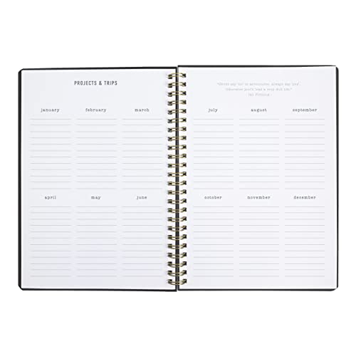 Letts Celebrate Weekly/Monthly Planner, 12 Months, January to December, 2024, Gold Twin-Wire Binding, A5 Size, 8.25" x 5.875", Multilingual, Grey (C082184-24)