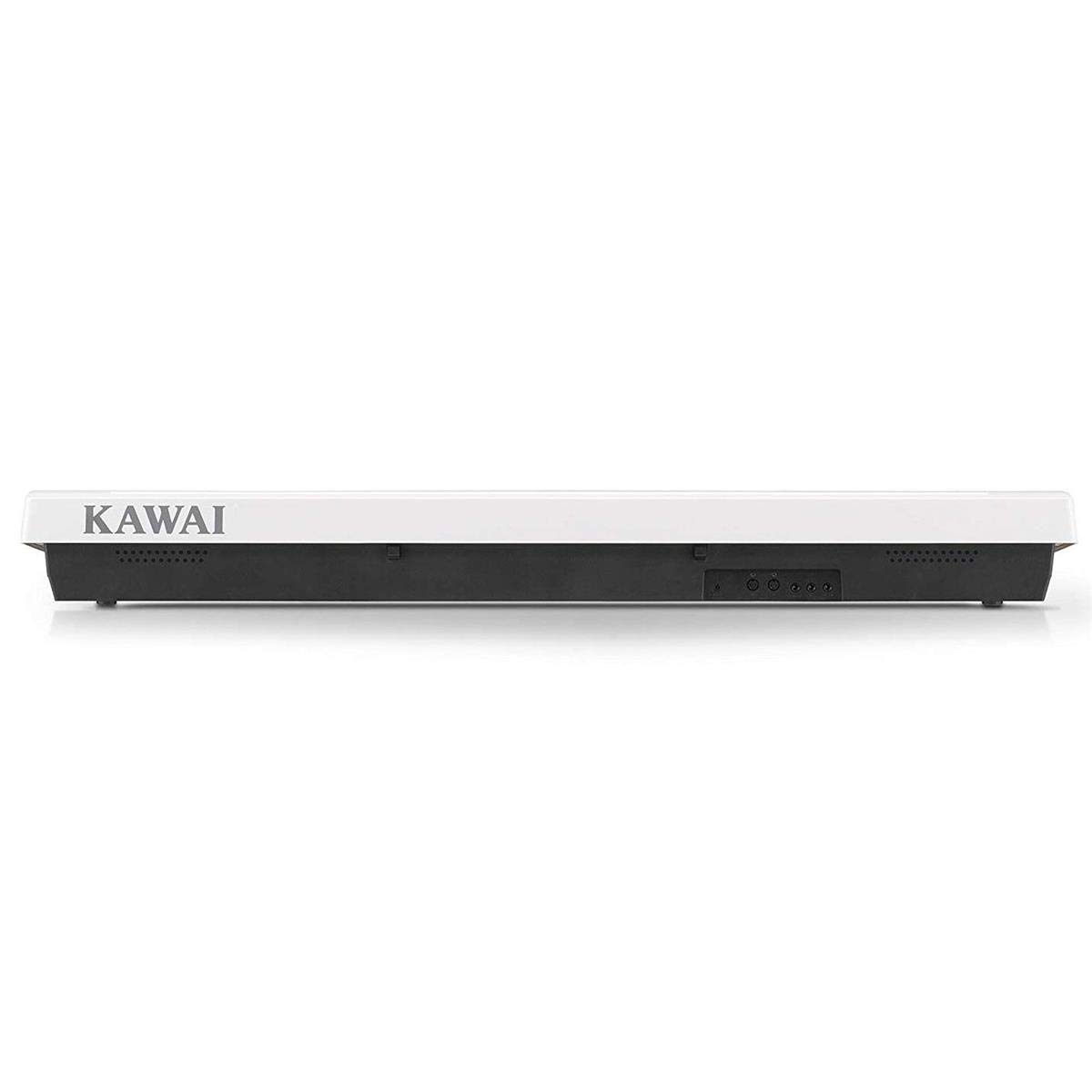 Kawai ES110W 88-Key Portable Digital Piano, White, Bundle with H&A Monitor Headphones & H&A Keyboard Stand Bench
