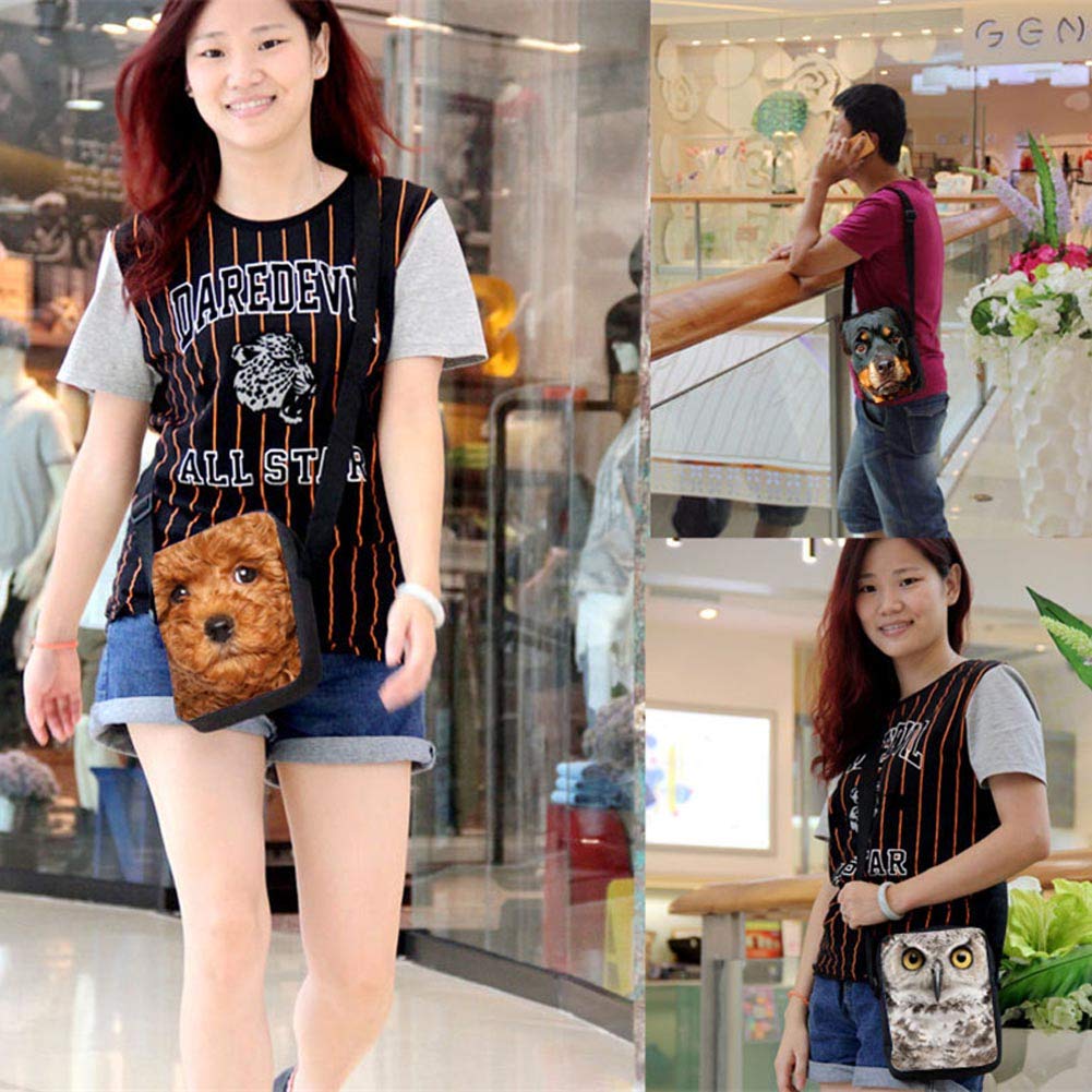 JEOCODY Blue Floral Butterfly Pattern Crossbody Shoulder Satchel Bag Sling Pack for Everyday Using