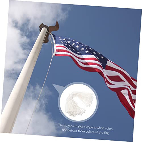 Yardwe Clothes Line Outdoors 1pc Flagpole Rope Camping Clothesline Travel Clothesline Outdoor Clothesline Laundry Rope Line Flagpole Replacement Cotton Rope Clothes Drying Rope Set