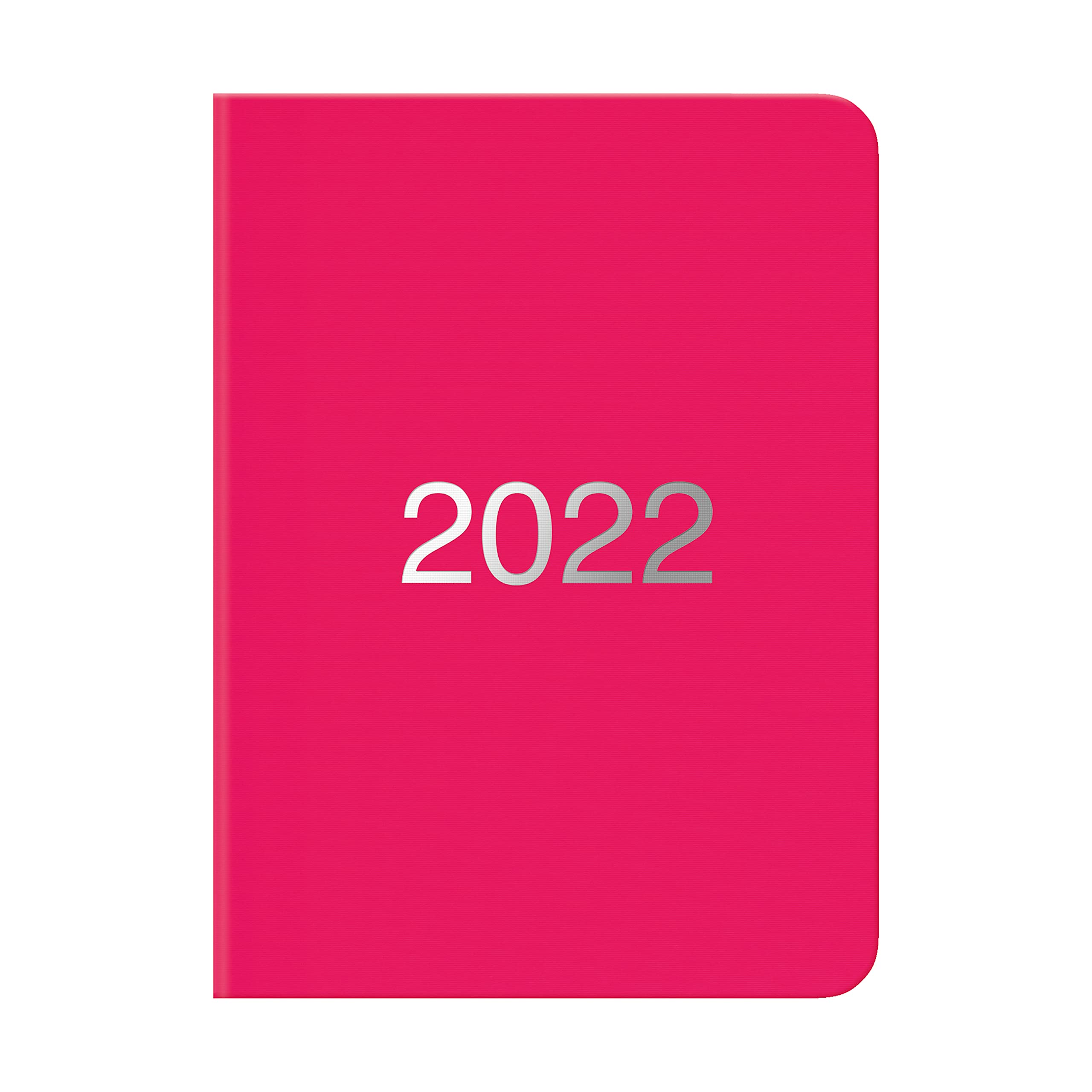 Letts Dazzle A6 week to view 2022 diary - pink