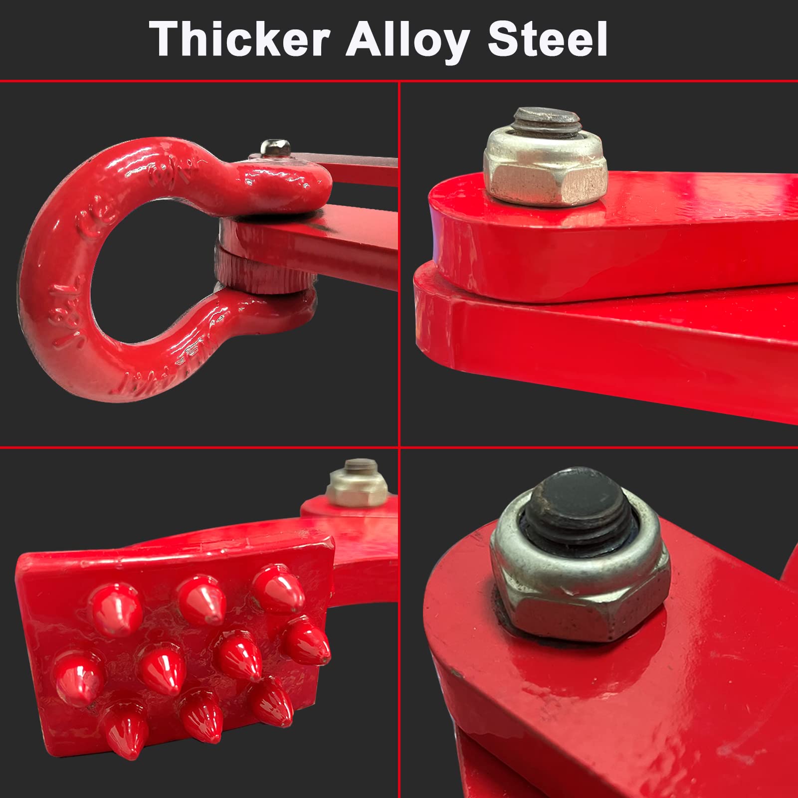 Pallet Puller 1T/2205lbs Capacity Heavy Duty Steel Single Scissor for Pulling Pallets, Woods and Other Things Easily, 5.5 Inches Bigger Jaw Opening Pallet Grabber