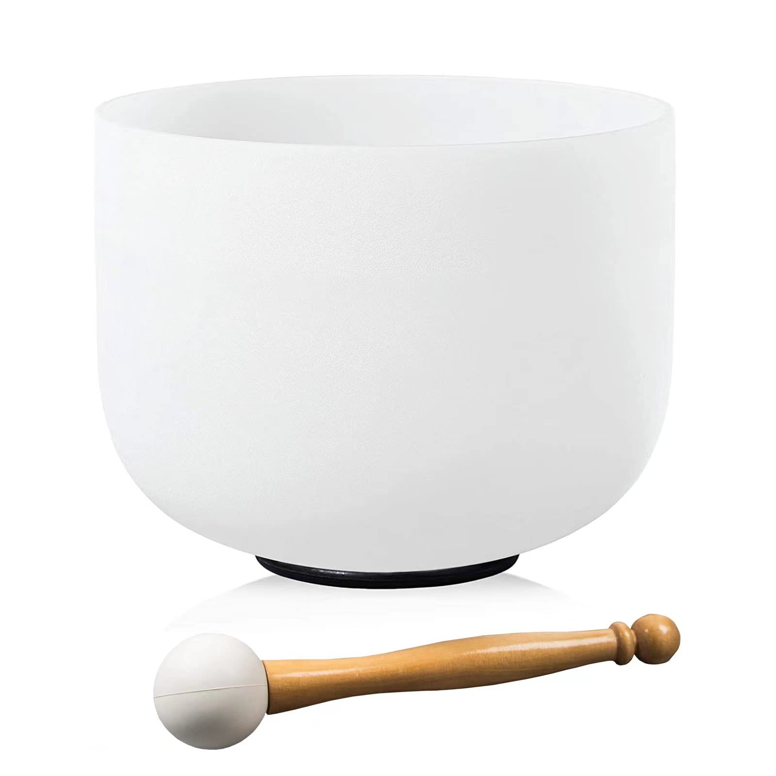 RING CHANT Crystal Singing Bowls 8 Inch C Note 528 Hz Sound Bowl,Root Chakra Crystal Singing Bowl With O-Ring And Meditation Bowl Rubber Stick