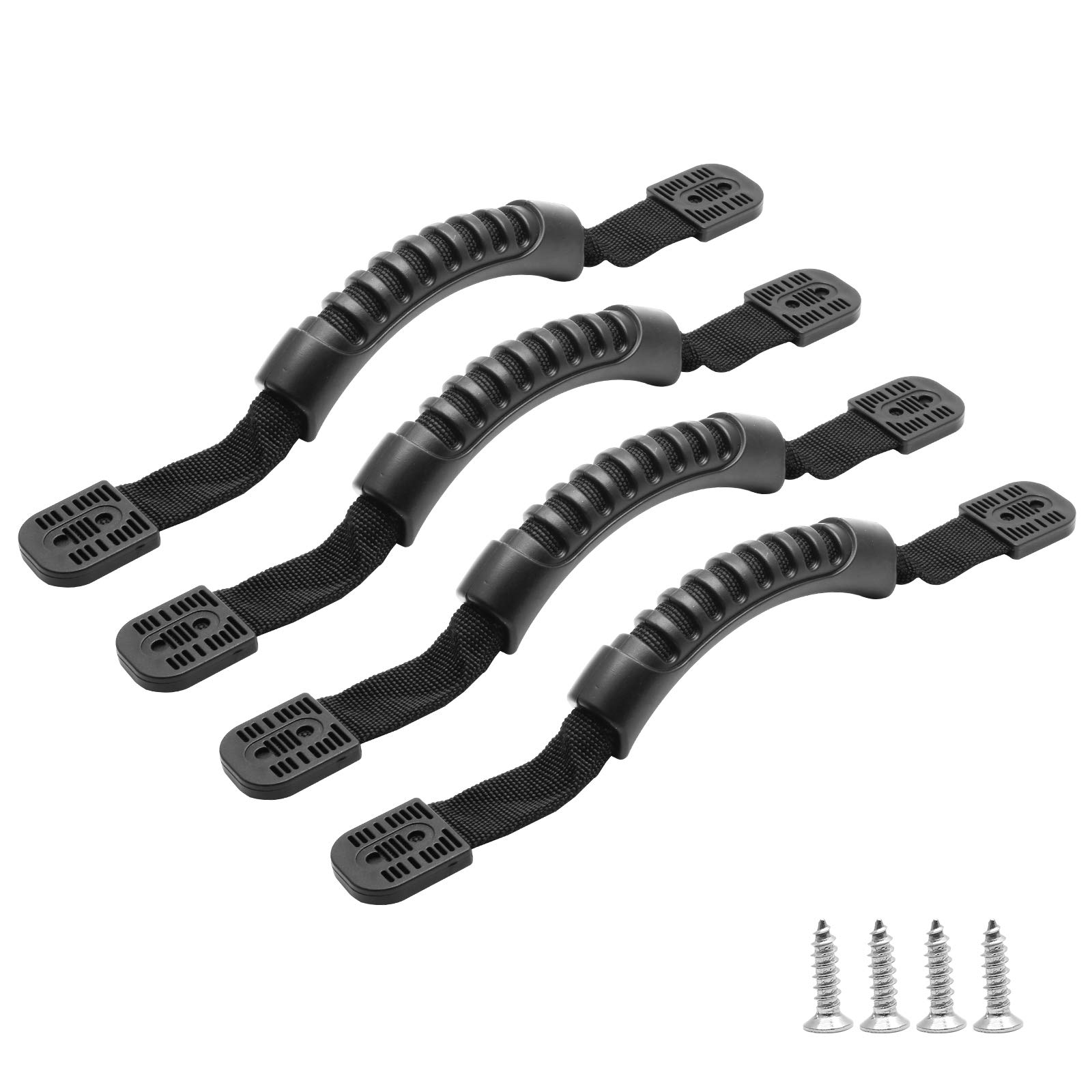Jiozermi 4 Pack Kayak Carry Handles, Kayak Accessories, Side Mount Carry Replacement Handles with Plastic Buckle for Kayak Paddle, Tandem Kayak, Canoe Boat & Lifetime Kayaks