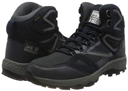 Jack Wolfskin Men's Downhill Texapore Mid M Hiking Boot, Dark Blue/Grey, 11