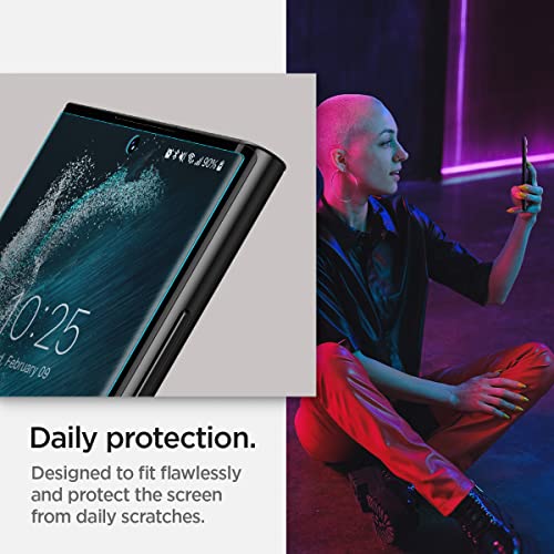 Spigen NeoFlex Screen Protector Designed for Galaxy S22 Ultra (2022) [2 Pack] - Case Friendly