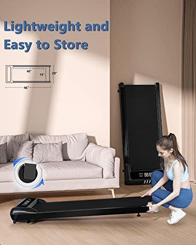 Walking Pad Under Desk Treadmill,Portable 2 in 1 Desk Treadmill for Home,Quiet Mini Walking Pad for Work from Home with Remote Control(ππ’ππππ’π¦π πππ«π«ππ§ππ²)