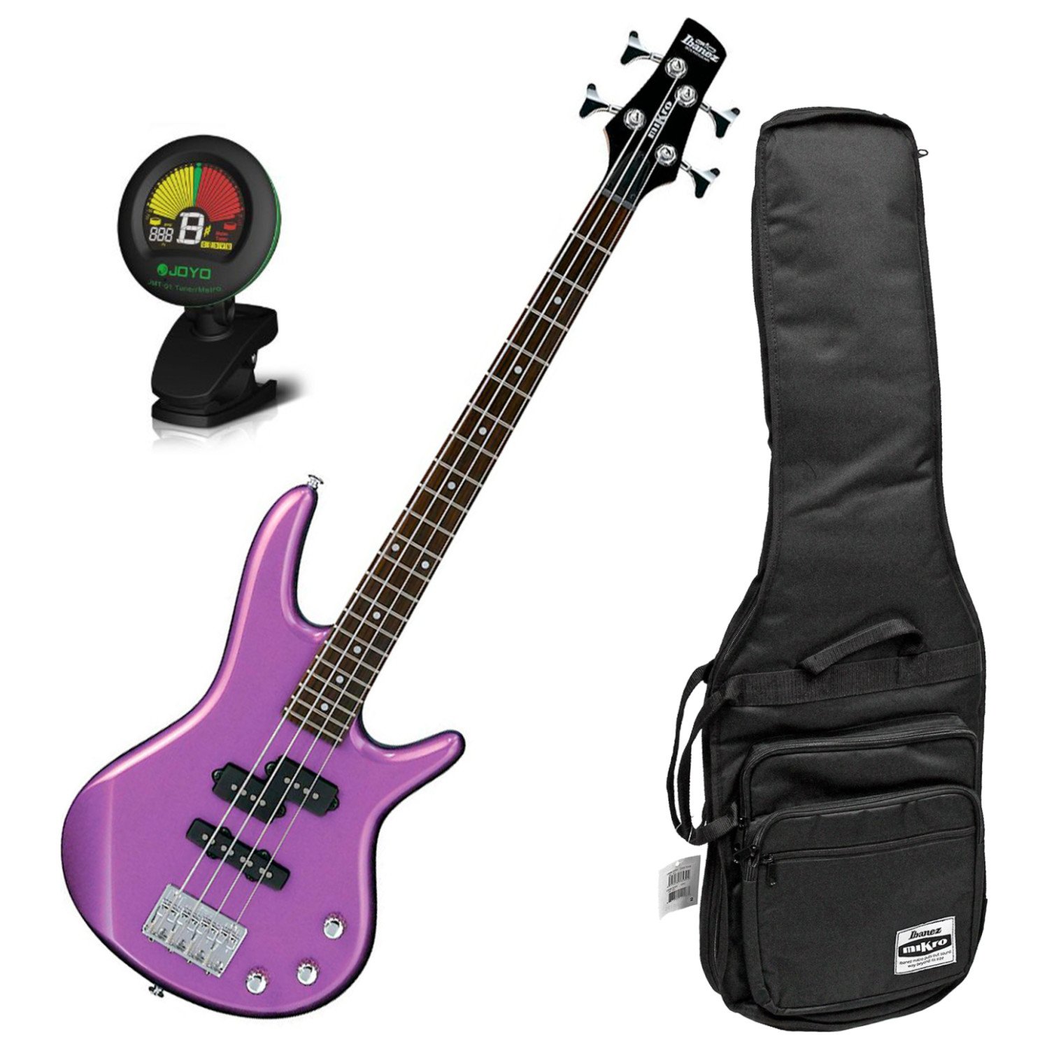 Ibanez GIO GSRM20MPL Metallic Purple 28.6" Scale 4 String Bass Guitar w/ Tuner