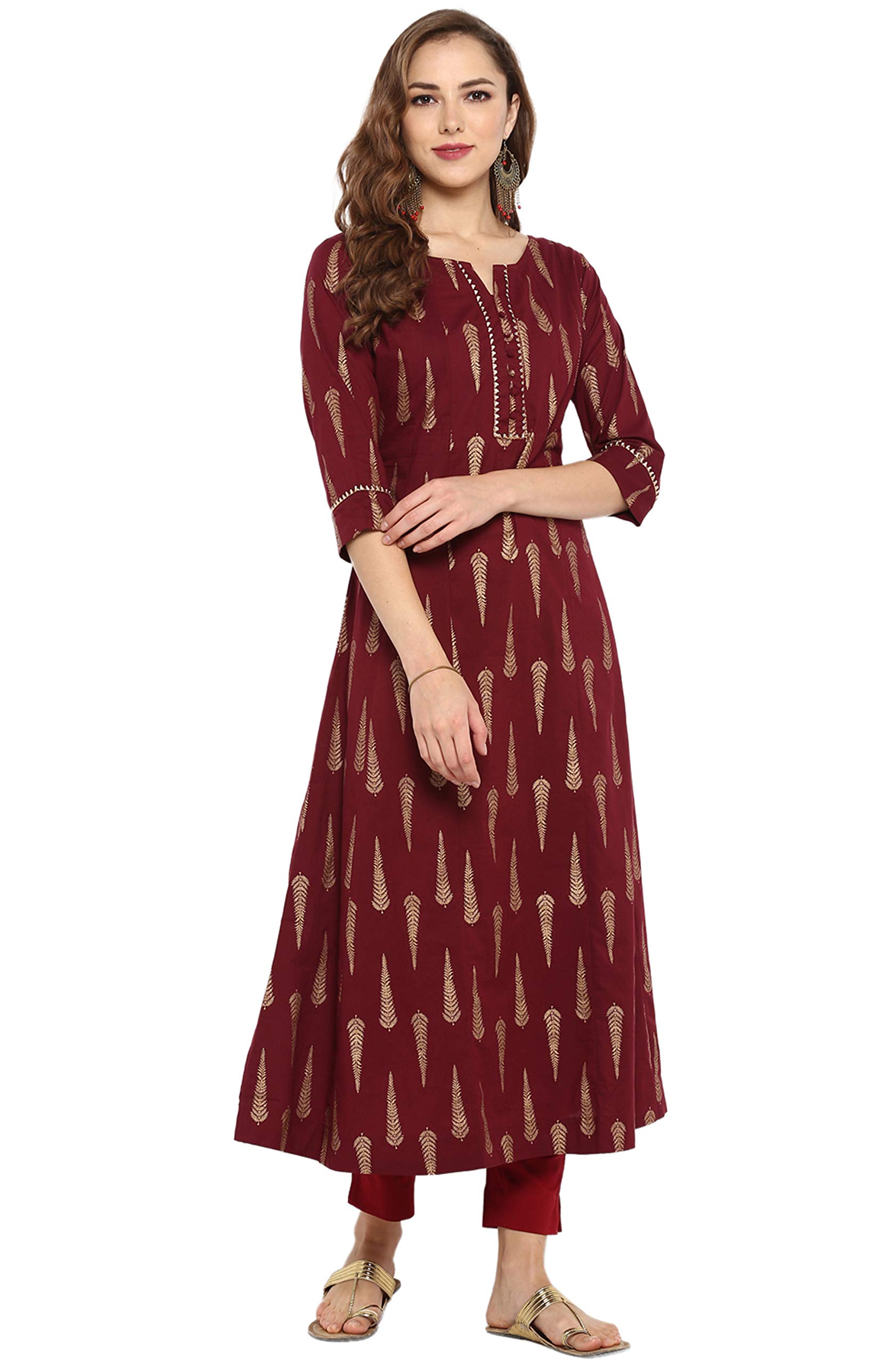 Janasya Indian Women's Tunic Tops Cotton Kurti for Women