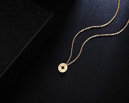 Hundred River Friendship Necklace with Meaning Compass Necklace Mountain Necklace with Message Card Gift Card (Mountain Necklace comass Necklace)