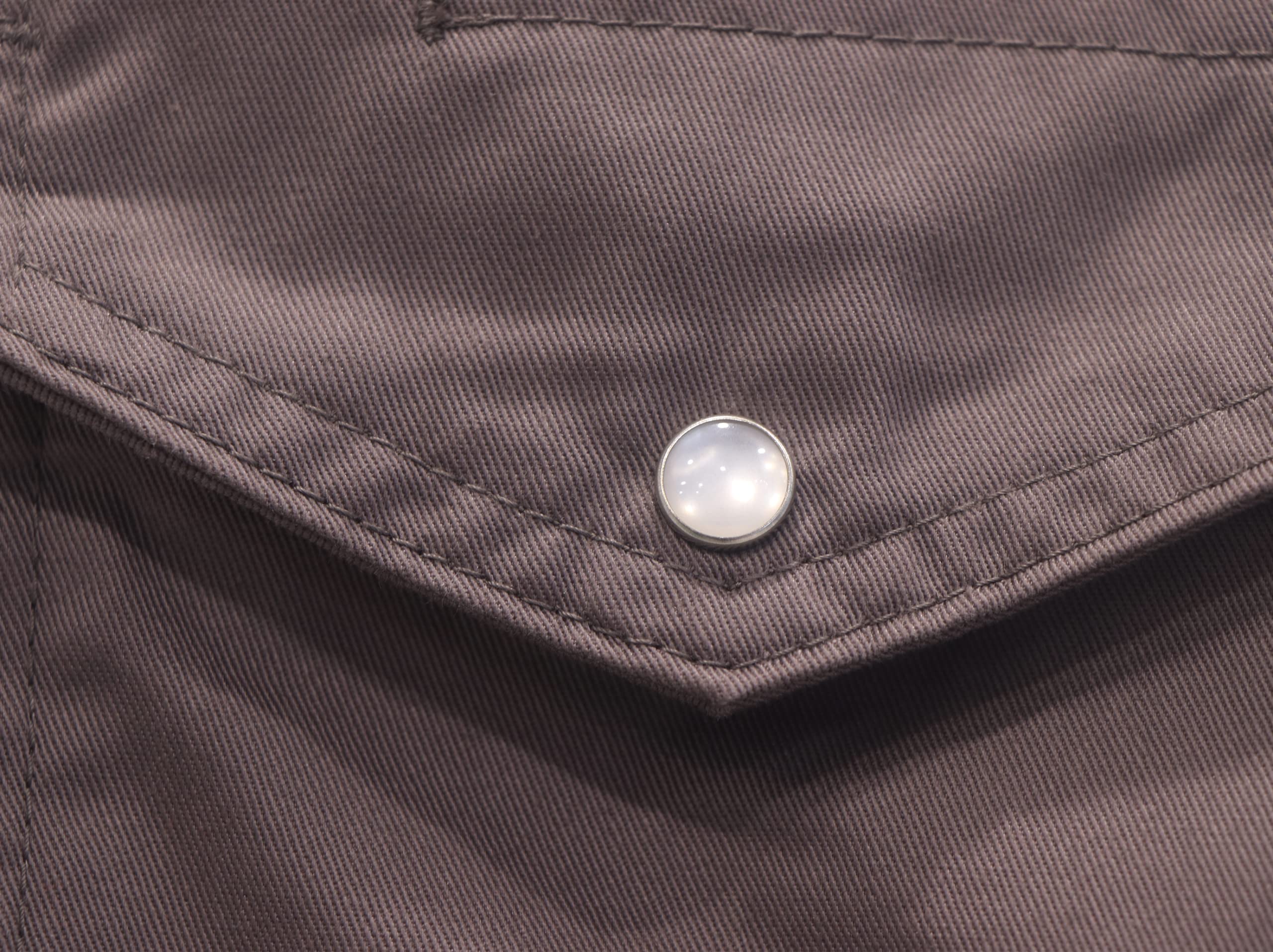 Titicaca FR Shirt for Men Pearl Snaps Flame Resistant 100% C 7.5oz Gray Welding Shirt