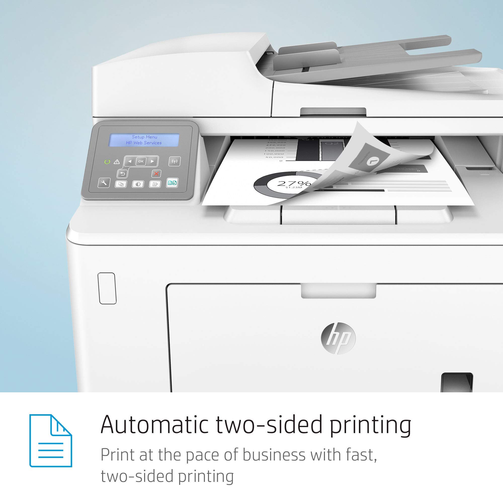 HP Laserjet Pro M148dw All-in-One Wireless Monochrome Laser Printer with Auto Two-Sided Printing, Mobile Printing & Built-in Ethernet (4PA41A) (Renewed)