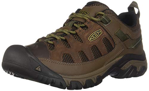 KEEN Men's Targhee Vent Low Height Breathable Hiking Shoes, Cuban/Antique Bronze, 14
